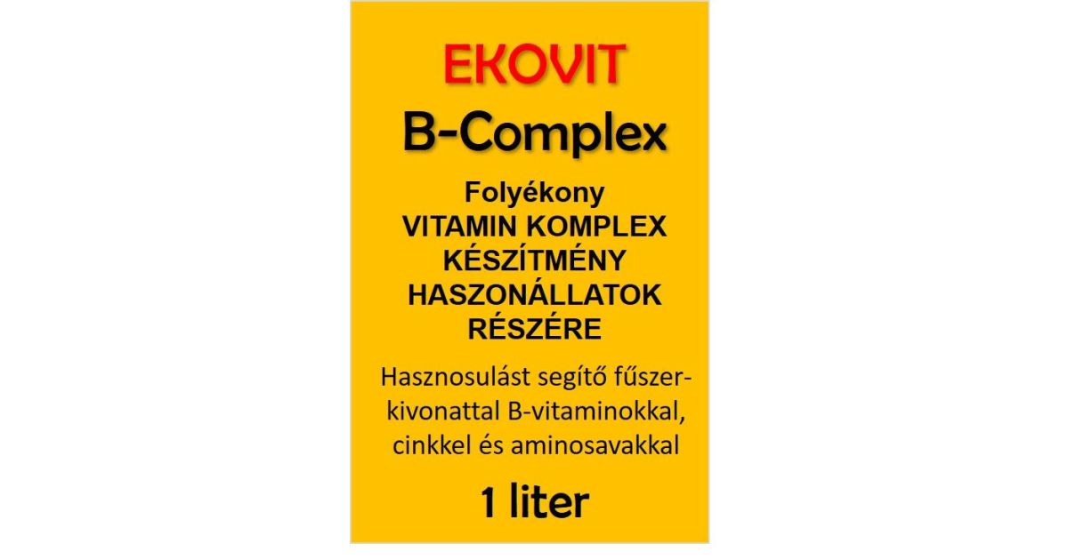 EKOVIT B-COMPLEX folyékony vitamin takarmány előkeverék készítmény 1 ...